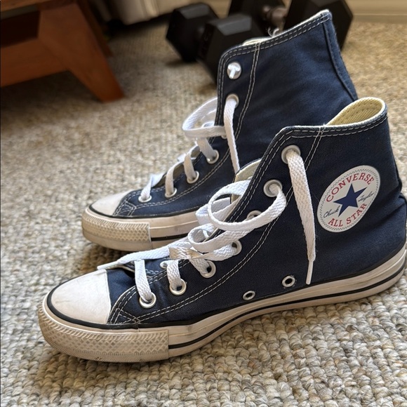 Converse | Shoes | Converse Blue Hightop Sneakers Classic Design | Poshmark